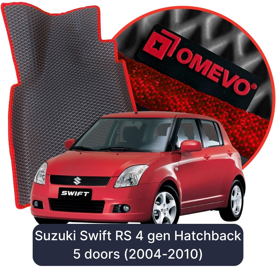 OMEVO® 5D PRO i maty bagażnikowe do Suzuki Swift RS 4 gen Hatchback 5 ...